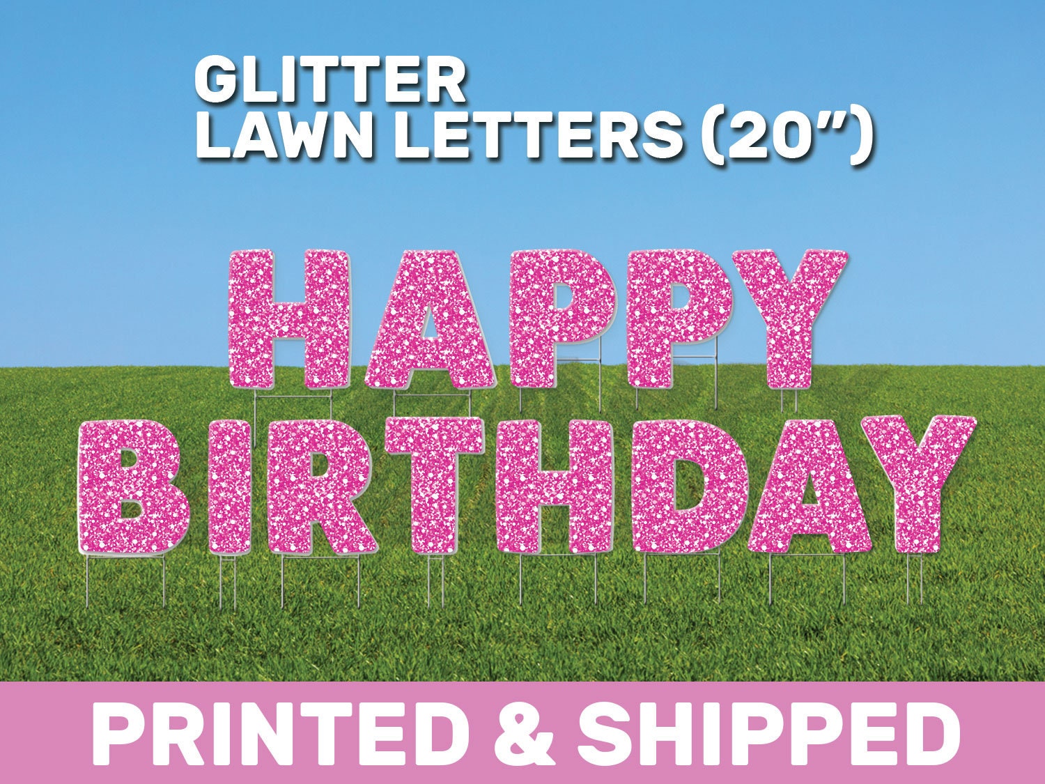 Glitter Lawn Letters Personalized Printed Yard Letter Birthday | Etsy