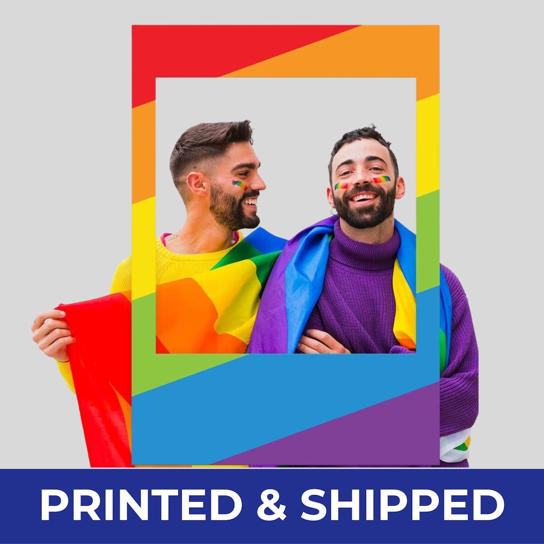 Custom Pride Selfie Frame | Personalized LGBTQ+ Photo Booth Props ...
