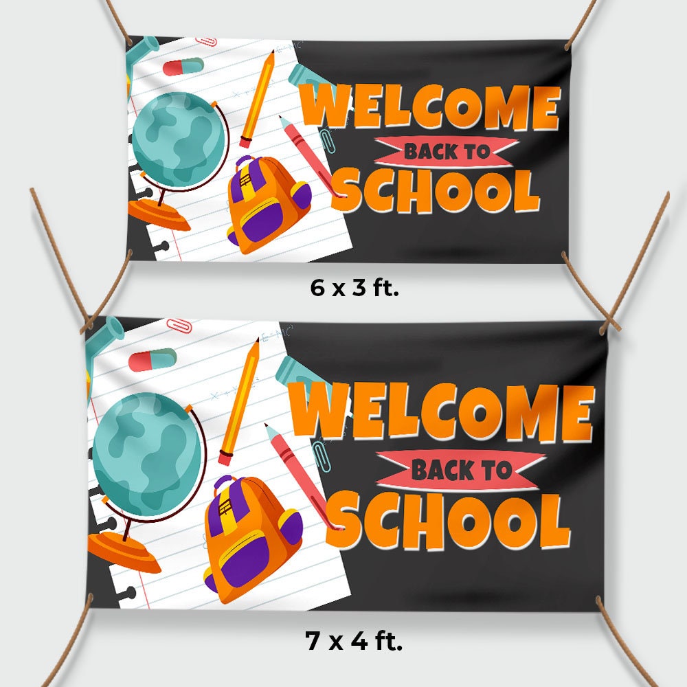 Welcome Back to School Banner Custom Banner Sign Welcome Back | Etsy