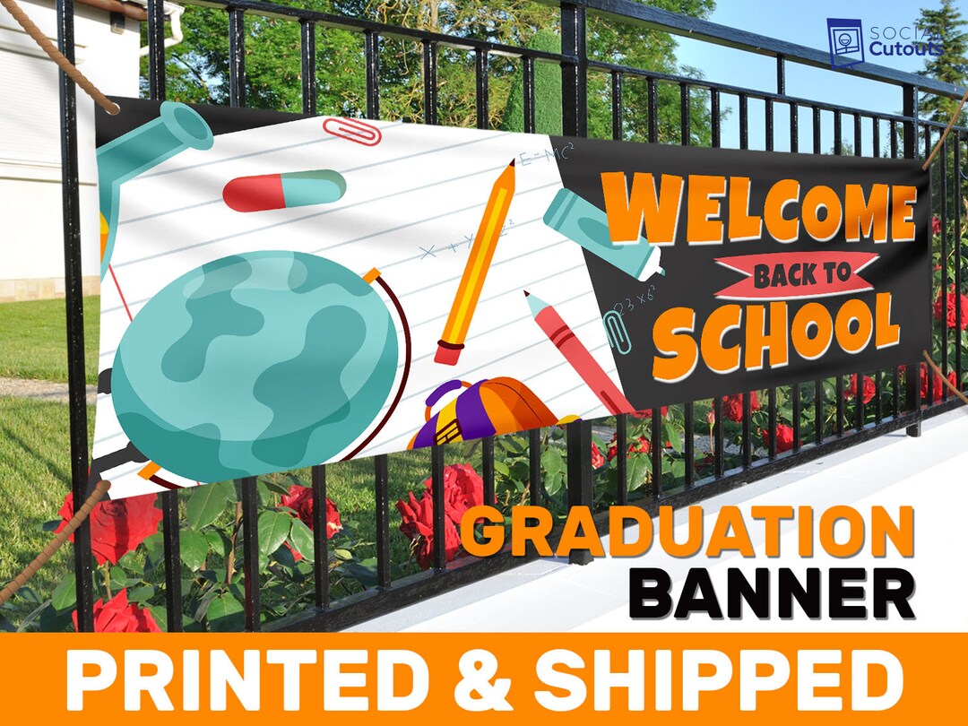 Welcome Back to School Banner Custom Banner Sign Welcome Back - Etsy