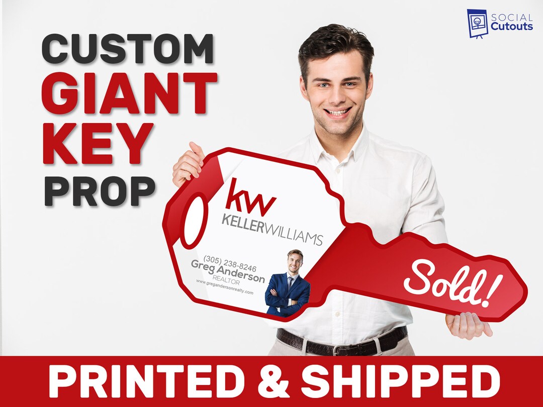 Keller Williams Personalized Real Estate Key Prop Printed - Etsy