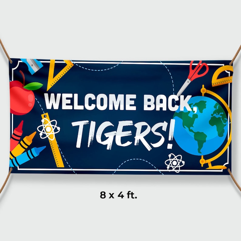 Custom Welcome Back Banner, Personalized Classroom Decor, Vinyl School ...