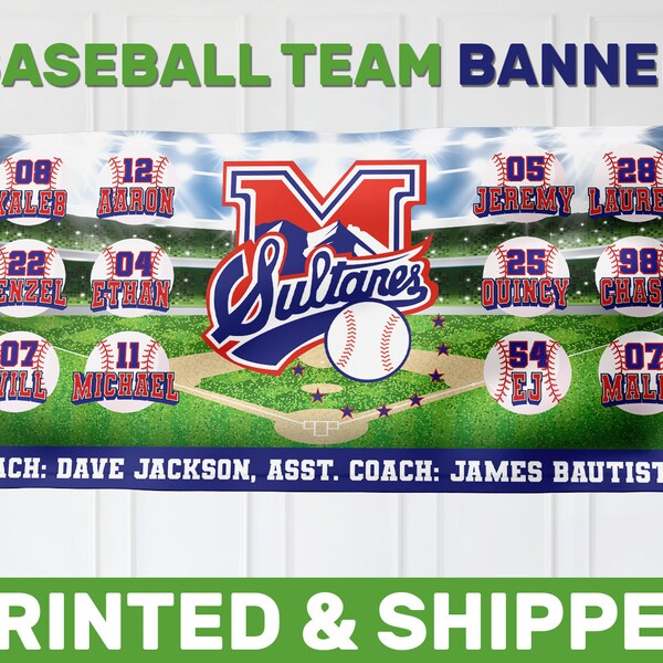 Baseball Team Banner - Etsy
