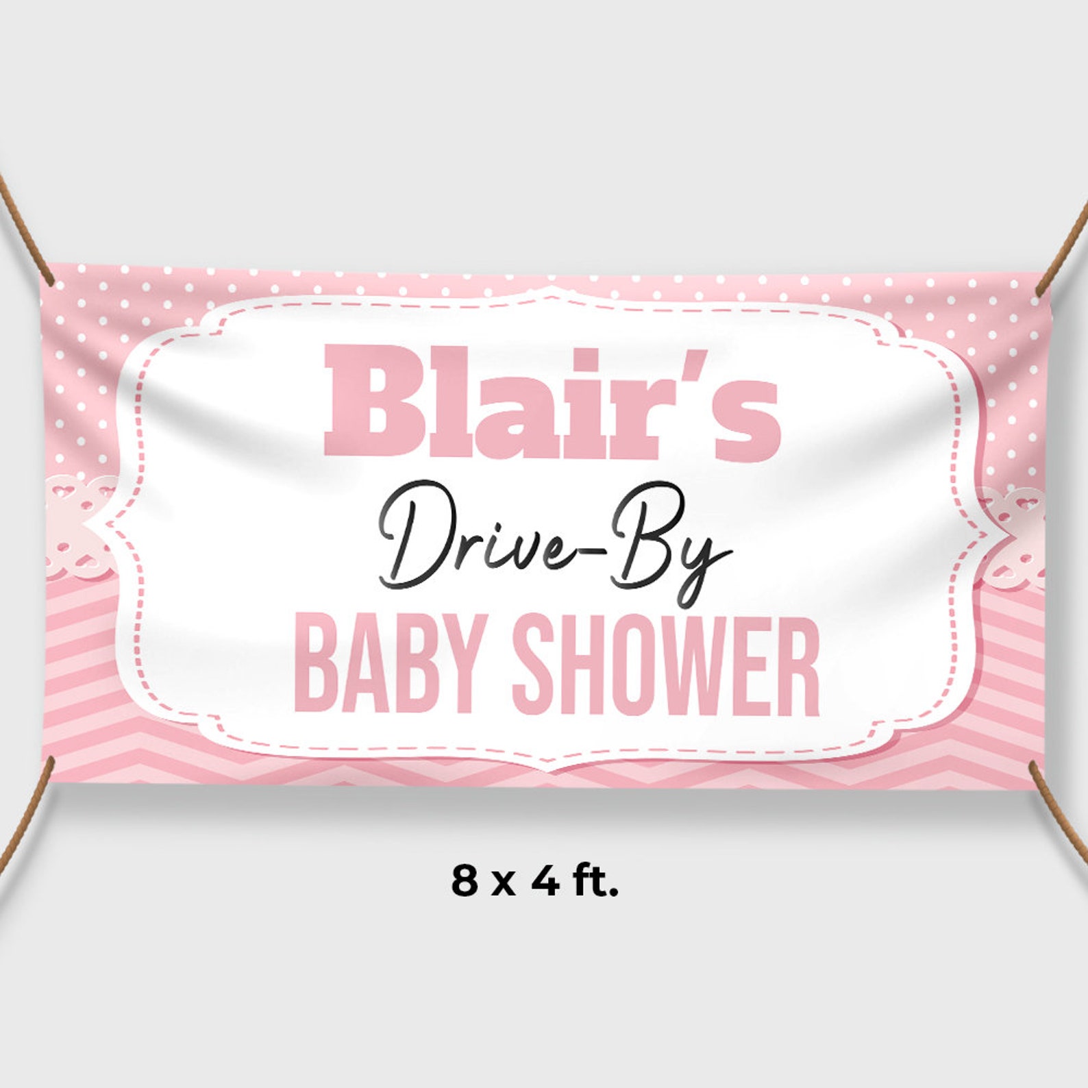 Drive-by Baby Shower Vinyl Banner Personalized Printed Banner - Etsy
