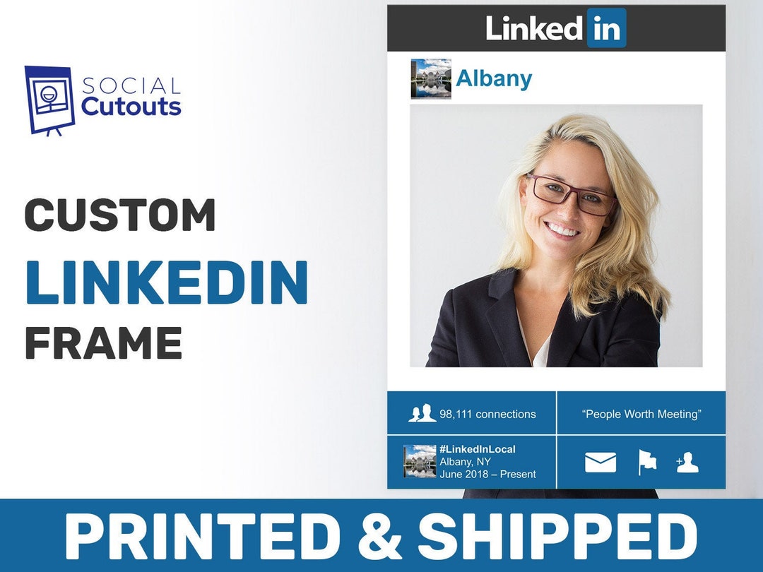 Linkedin Selfie Frame Job Fair Photo Booth Prop Conference - Etsy