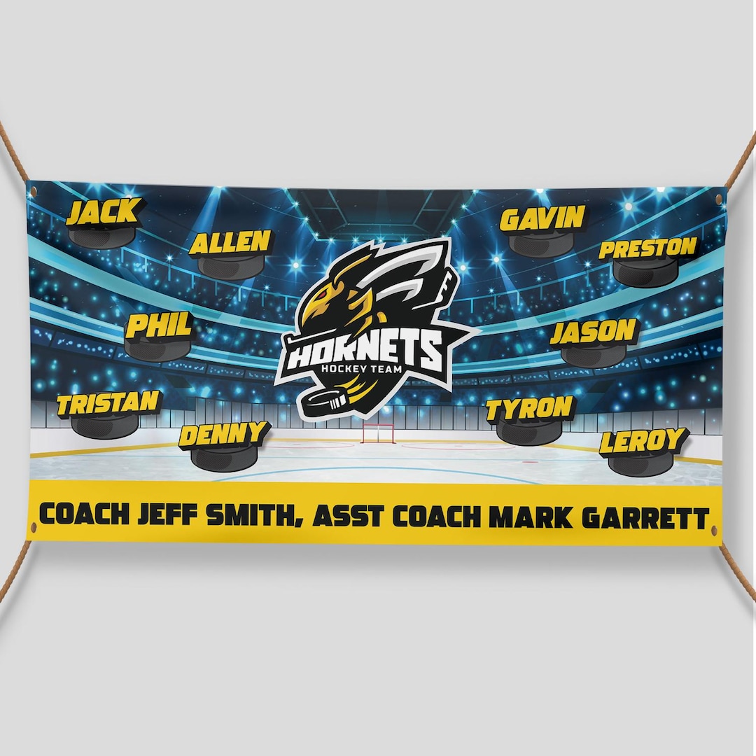 Hockey Team Banner Sports Team Banner Hockey Team Banner Ice Hockey ...