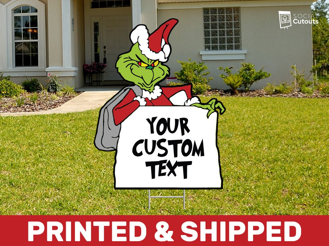 The Grinch Stand up Sign the Grinch Outdoor Christmas Decor - Etsy