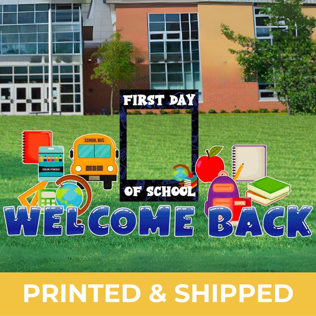 Back to School Lawn Letters Personalized Printed Yard Letter Welcome ...