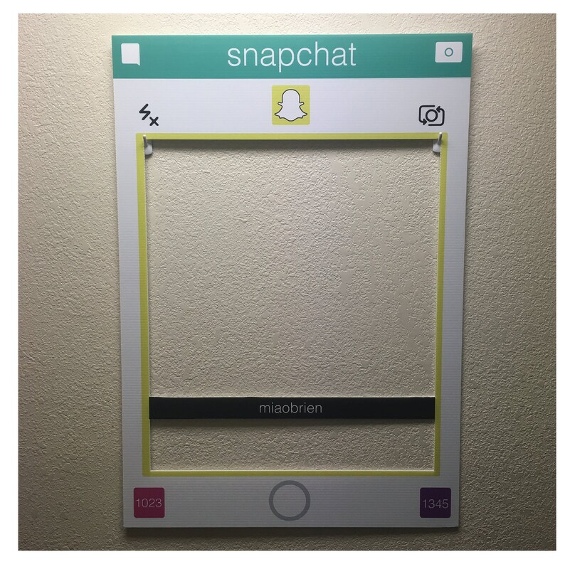 Snapchat Frame Customized Selfie Frame Printed Snapchat Photo - Etsy