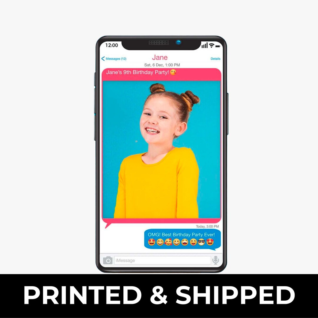 IPhone Photo Booth Frame | Custom Birthday Party Props | Printed iPhone ...