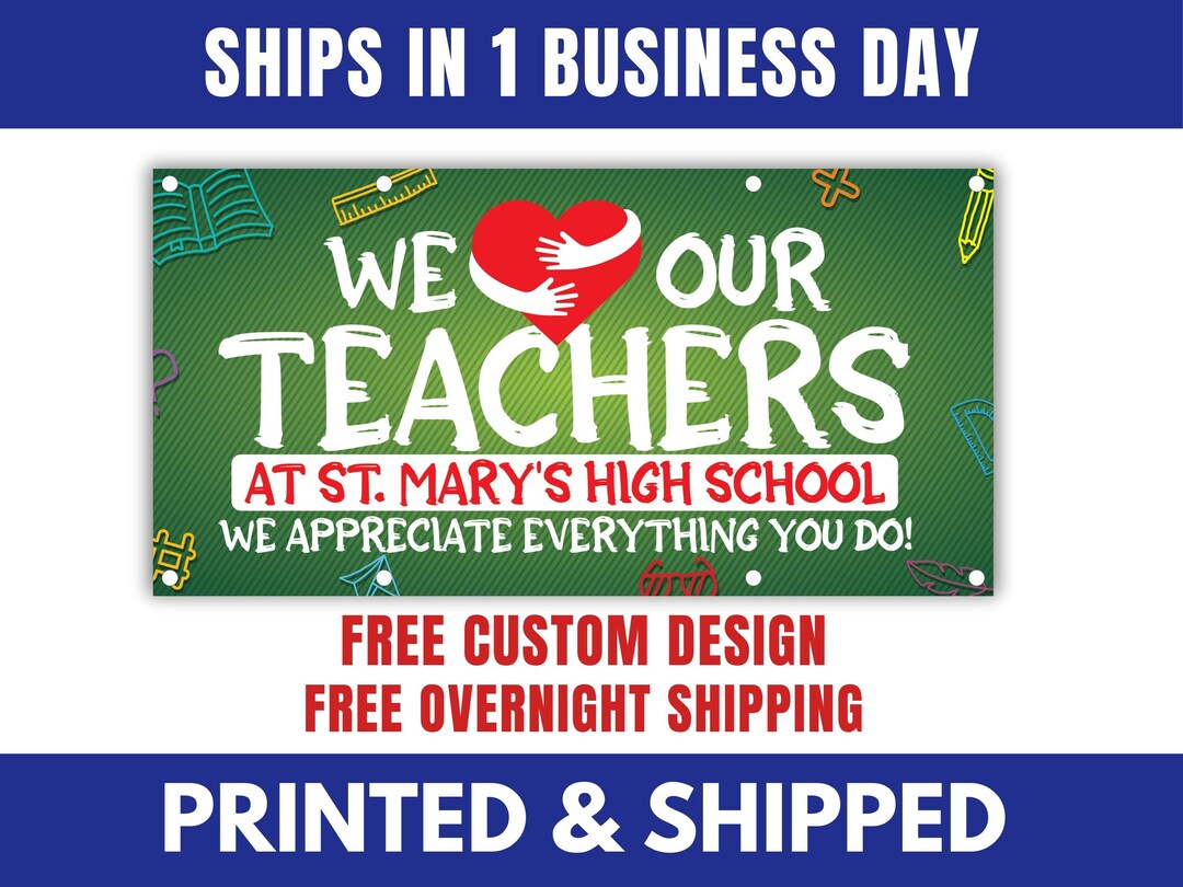 Teacher Appreciation Banner Staff Appreciation Banner Gift for Teachers ...
