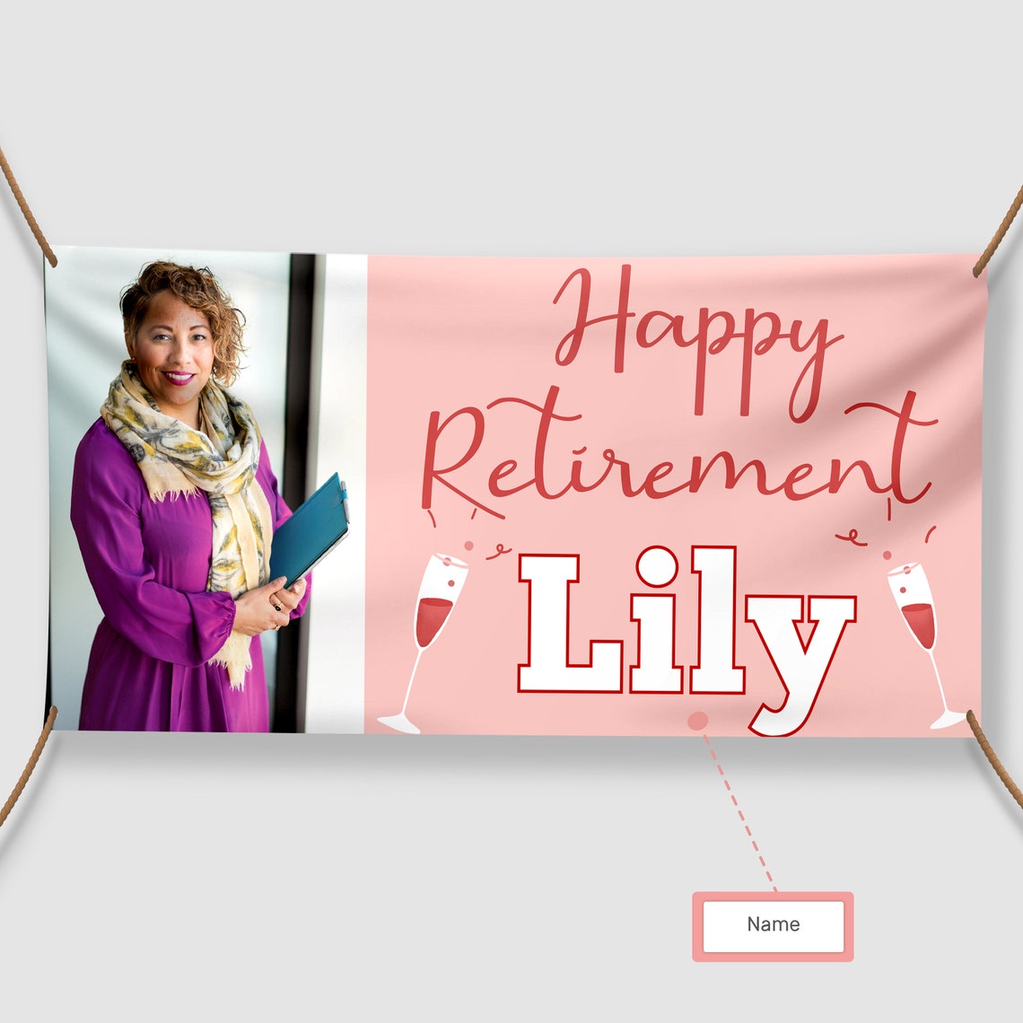 Retirement Vinyl Banner | Personalized Printed Outdoor Party Decoration ...