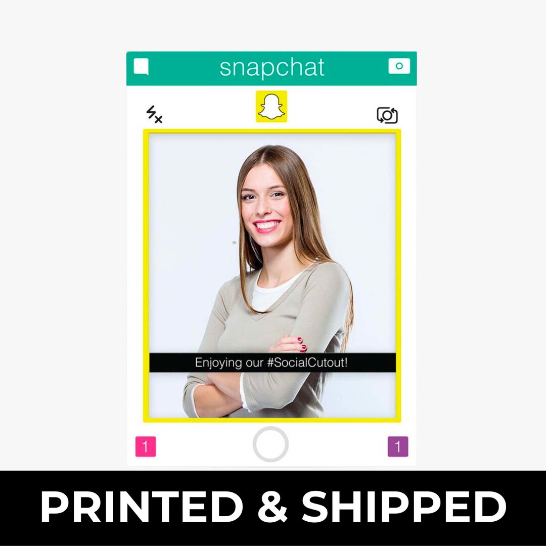 Customized Snapchat Frame | Printed Selfie Frame | Snapchat Photo Booth ...