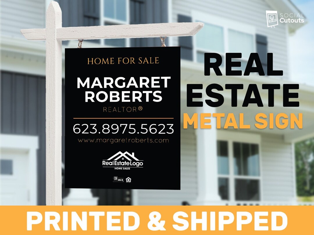 Real Estate for Sale Sign - Custom Designed - Personalized Metal Sign ...