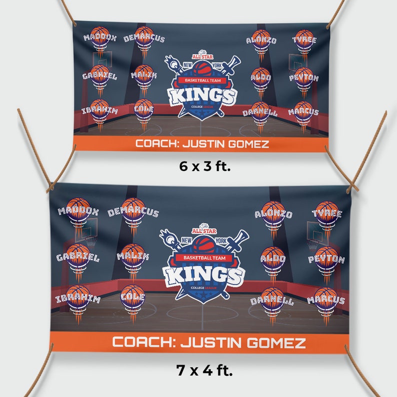 Custom Basketball Team Banner, Sports Photo Banner - Etsy