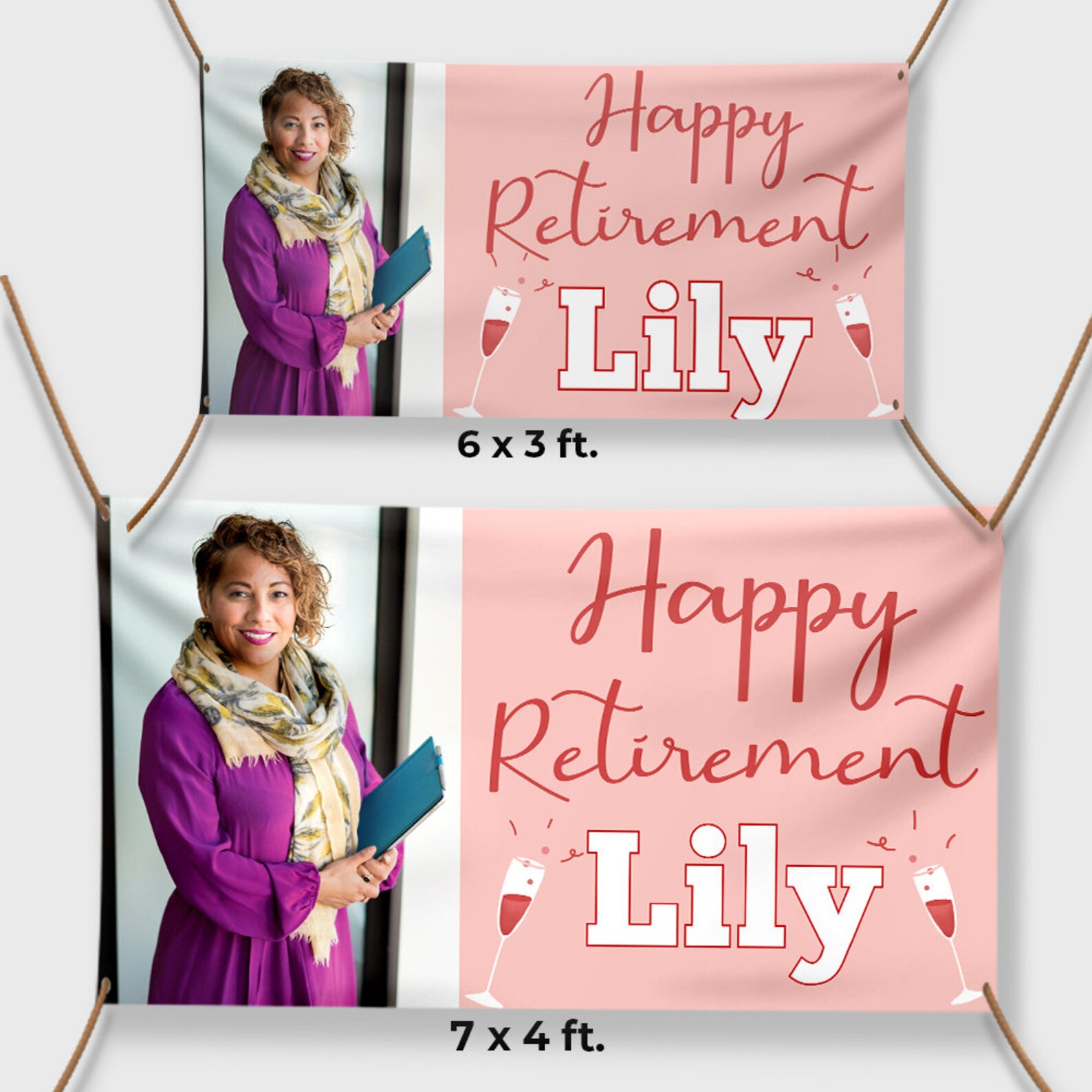 Retirement Vinyl Banner | Personalized Printed Outdoor Party Decoration ...