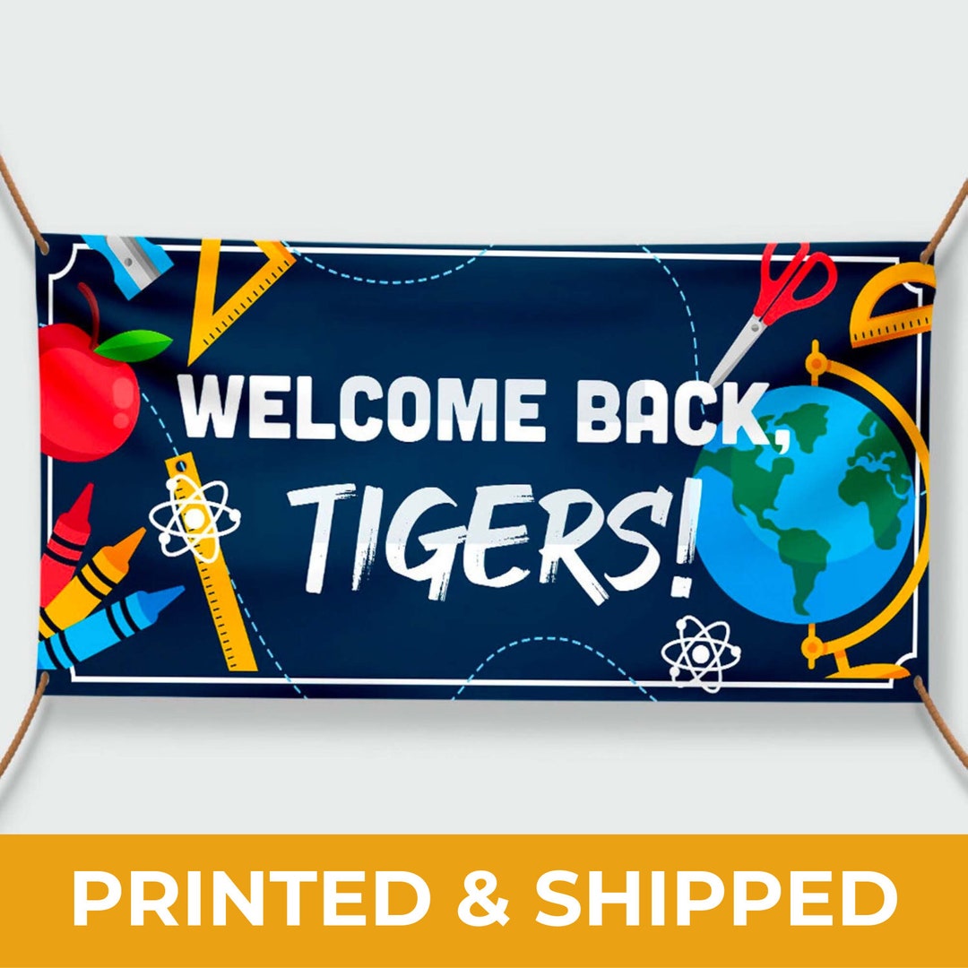 Back to School Banner Custom Banner Sign Welcome Back to School Banner ...