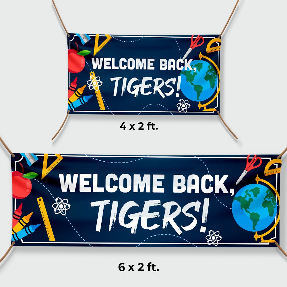 Back to School Banner Custom Banner Sign Welcome Back to - Etsy