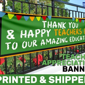 Teacher Appreciation Banner Thank You Teacher Vinyl Banner | Etsy