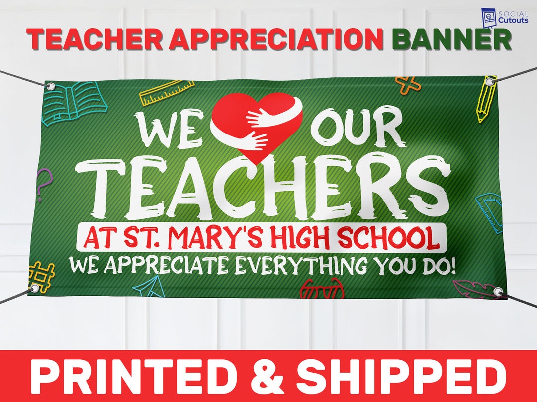 Teacher Appreciation Banner Staff Appreciation Banner Gift for - Etsy