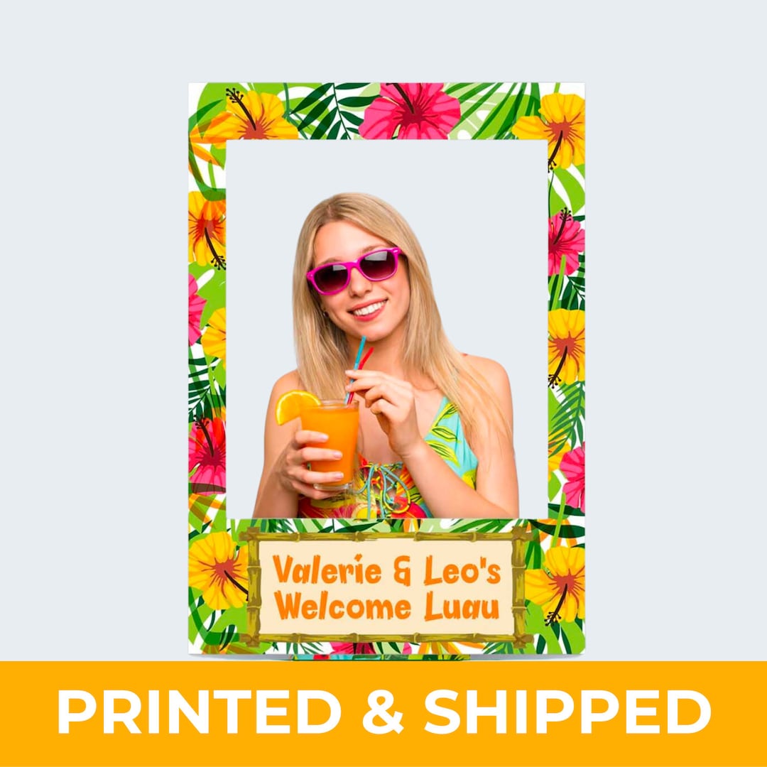Luau Party Photo Prop | Customized Hawaiian Photo Booth Frame ...
