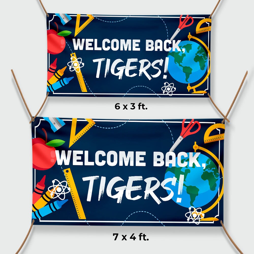 Back to School Banner Custom Banner Sign Welcome Back to - Etsy