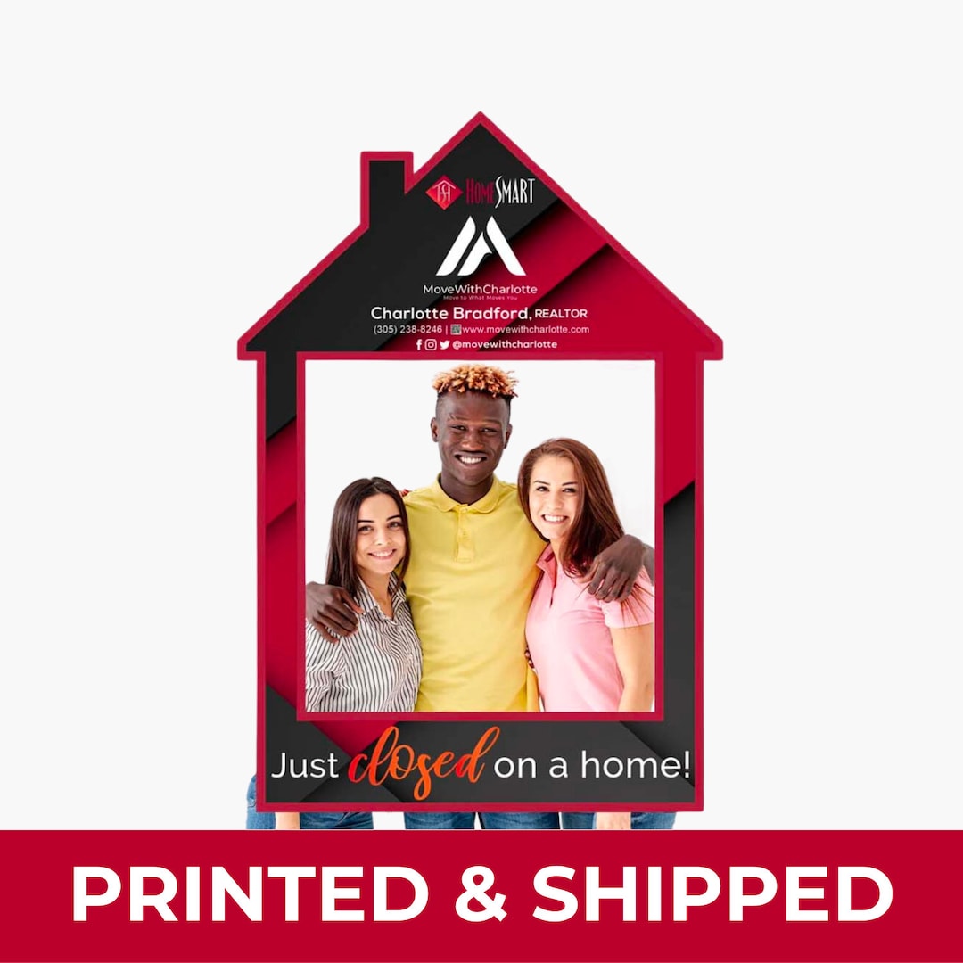 Real Estate Homesmart Just Sold Props Customized Realtor Selfie Frame ...