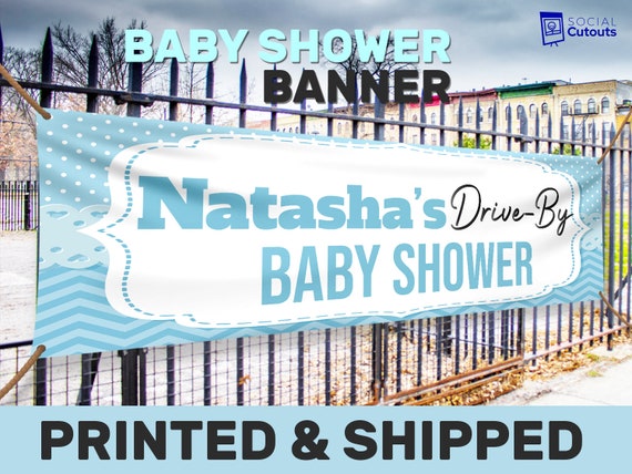 Drive-by Baby Shower Vinyl Banner Personalized Printed Banner | Etsy