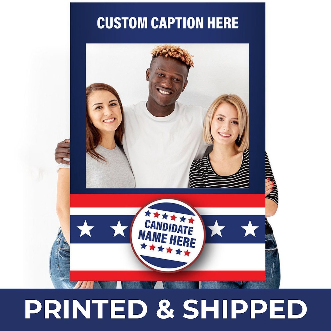 Political Photo Booth Frame | Custom Campaign Selfie Prop for Elections ...