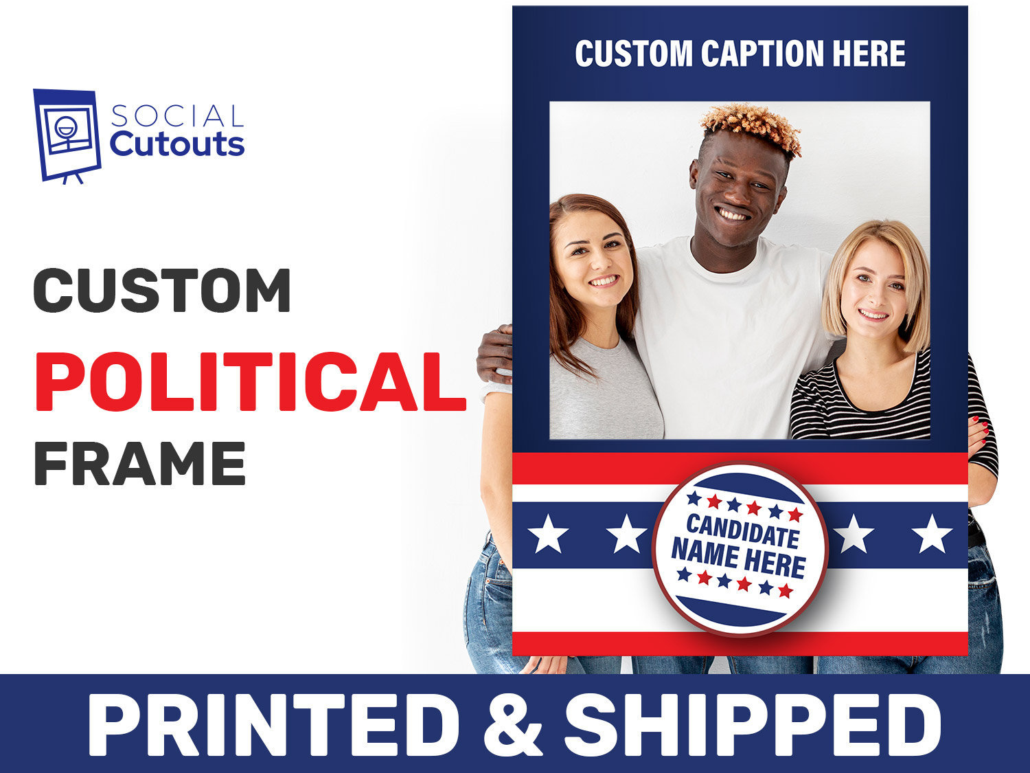 Political Selfie Frame Campaign Photo Booth Props Vote | Etsy