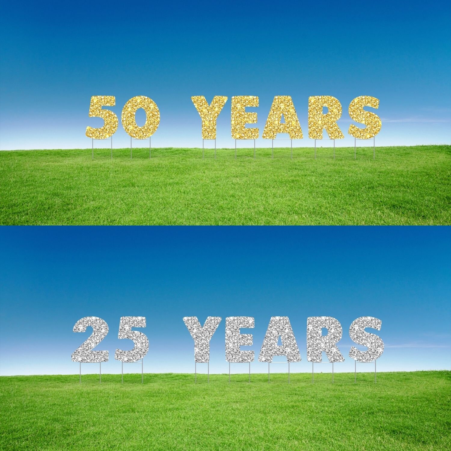 Glitter Lawn Letters Personalized Printed Yard Letter Birthday | Etsy