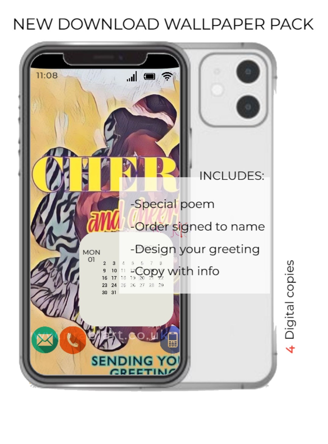 Cherry & Cheerful Digital Art by Ola Apata Borderless Portrait Print ...