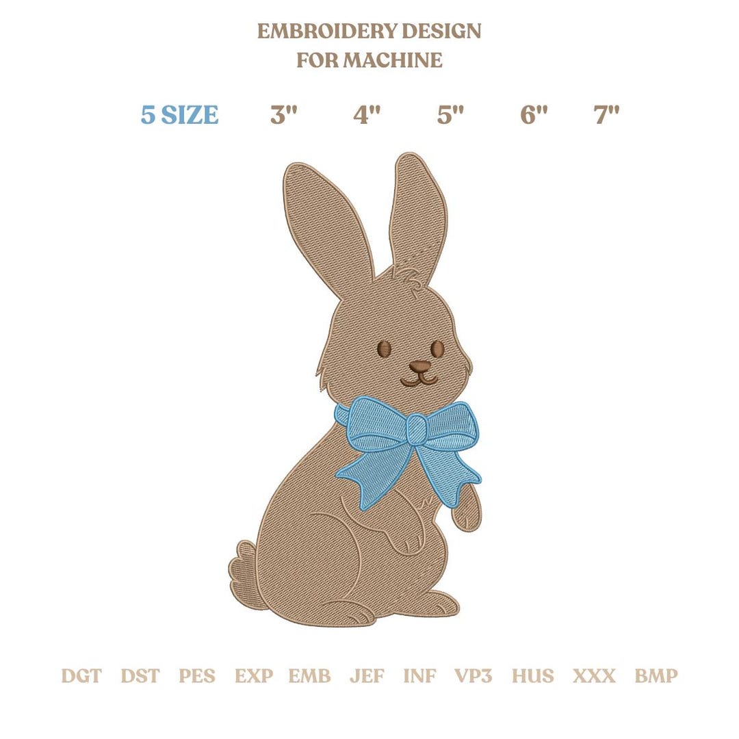 Chocolate Bunny Embroidery Design for Easter | Cute Bunny Rabbit ...