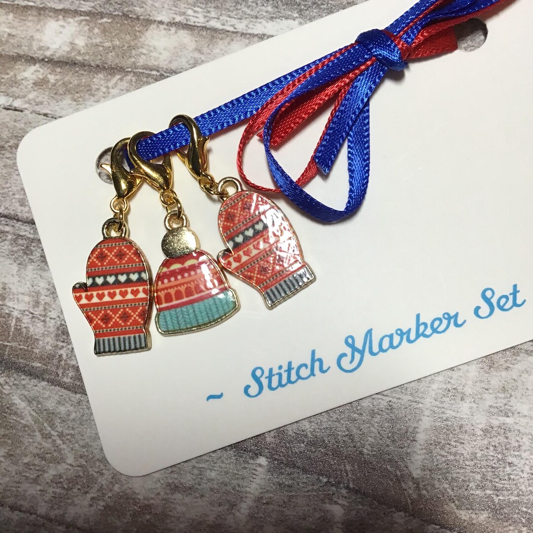 Stitch Markers /progress Keeper Set for Knitting and Crochet - Winter ...