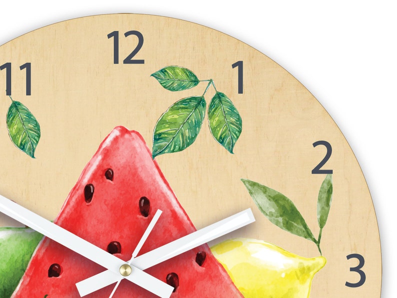 Kids Clock Watermelon Childrens Wall Clock Kids Clock - Etsy