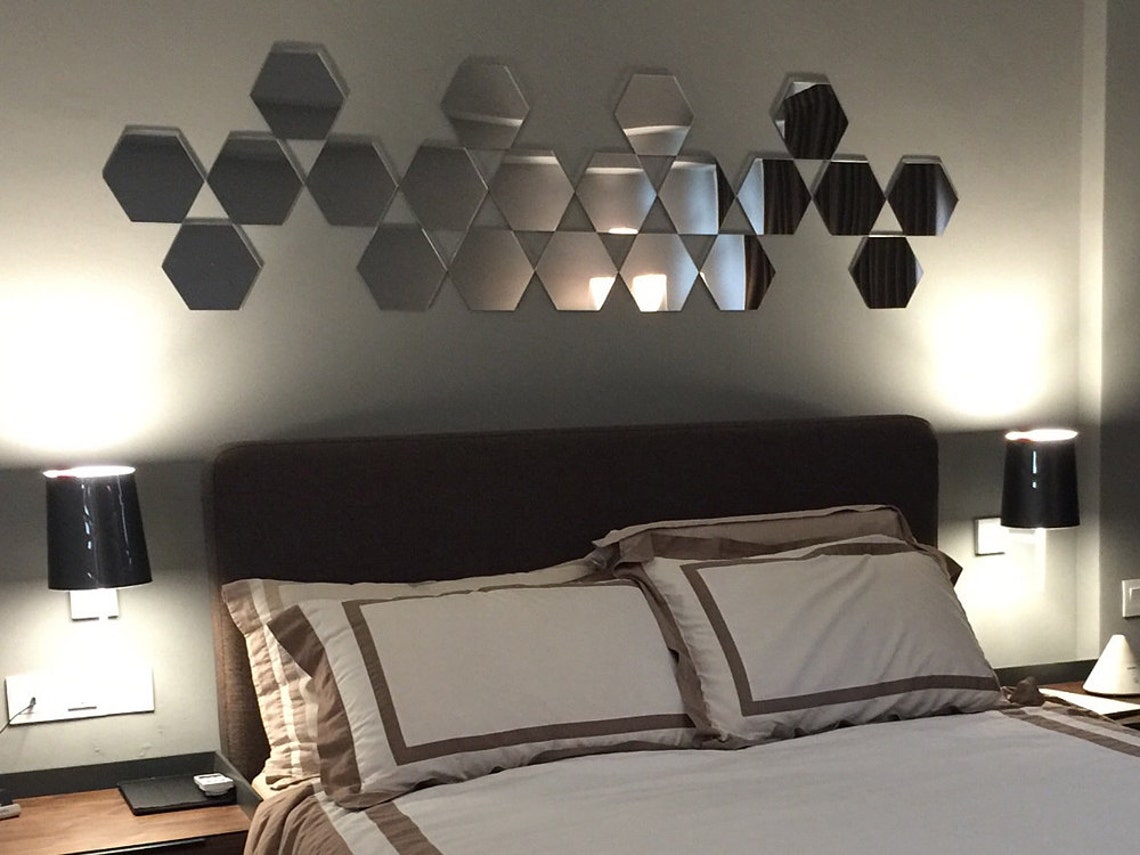 Hexagon Shape Mirror Wall Decal Wall Sticker 3pcs | Etsy