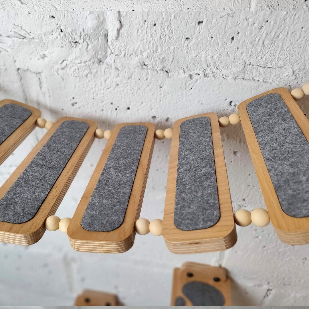 Cat Bridge – Wall-mounted Cat Ladder | Handmade Wooden Cat Furniture ...