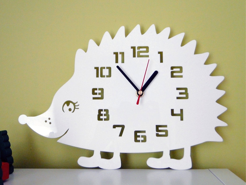 Wall Clock Hedgehog Children Clock Gift Funny Clock - Etsy