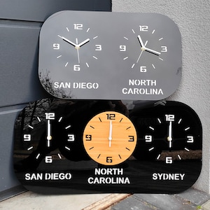 World Time Zone Clock - Modern Hotel Reception Timezone Clocks ...