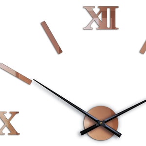 Large Wall Clock, Big Wall Clock, Numero 29.53 75cm Metalic Copper - Etsy