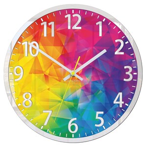 Modernclock , Rainbow Color Swatch Wall Clock With White Numerals ...