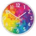 Modernclock , Rainbow Color Swatch Wall Clock With White Numerals ...