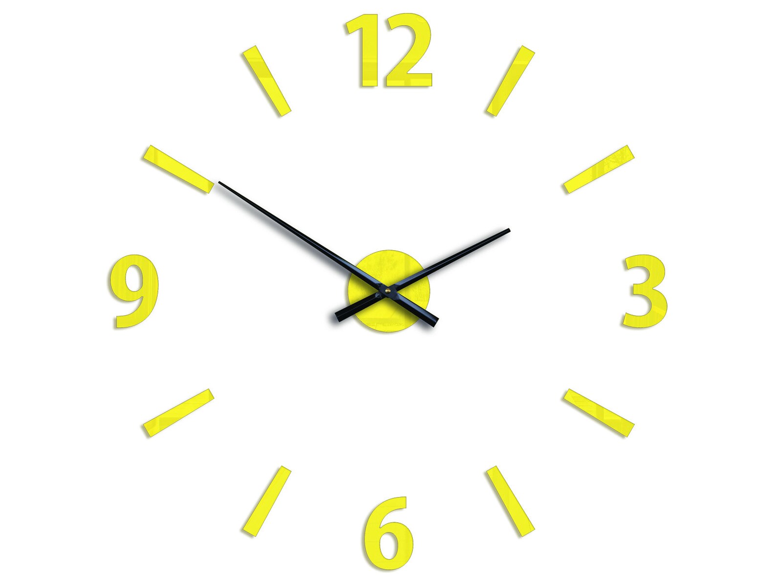Wall Clock, Modern Wall Clock, Yellow Clock, Diy, Large Clock XL 29.53 ...