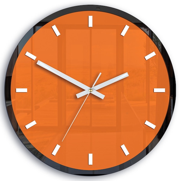 Orange Clock - Etsy