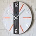 Large Wall Clock Rustic OAK Wall Clock Natural Aksel_wood - Etsy