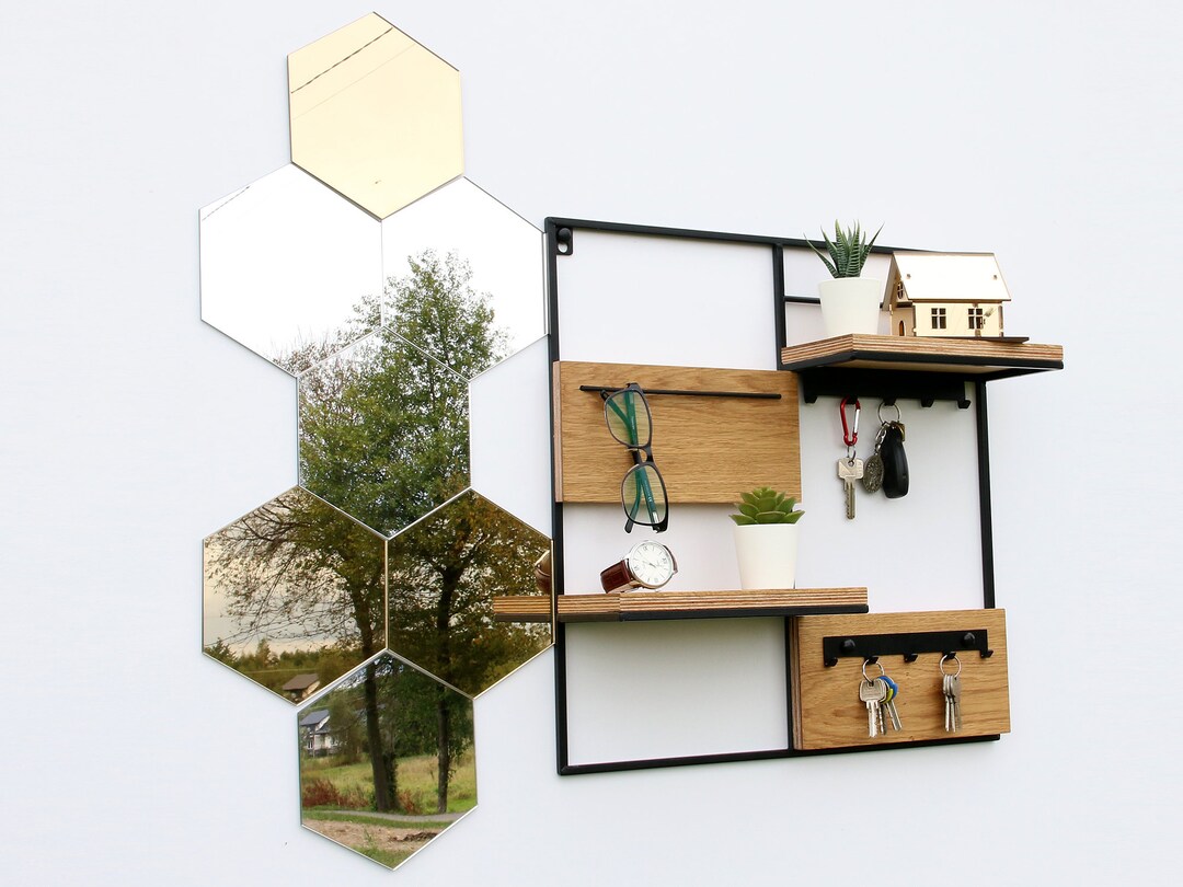 Hexagon Shape Mirror Wall Decal Wall Sticker 3 Pcs - Etsy