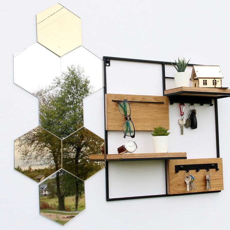 Hexagon Mirror Sticker - Etsy