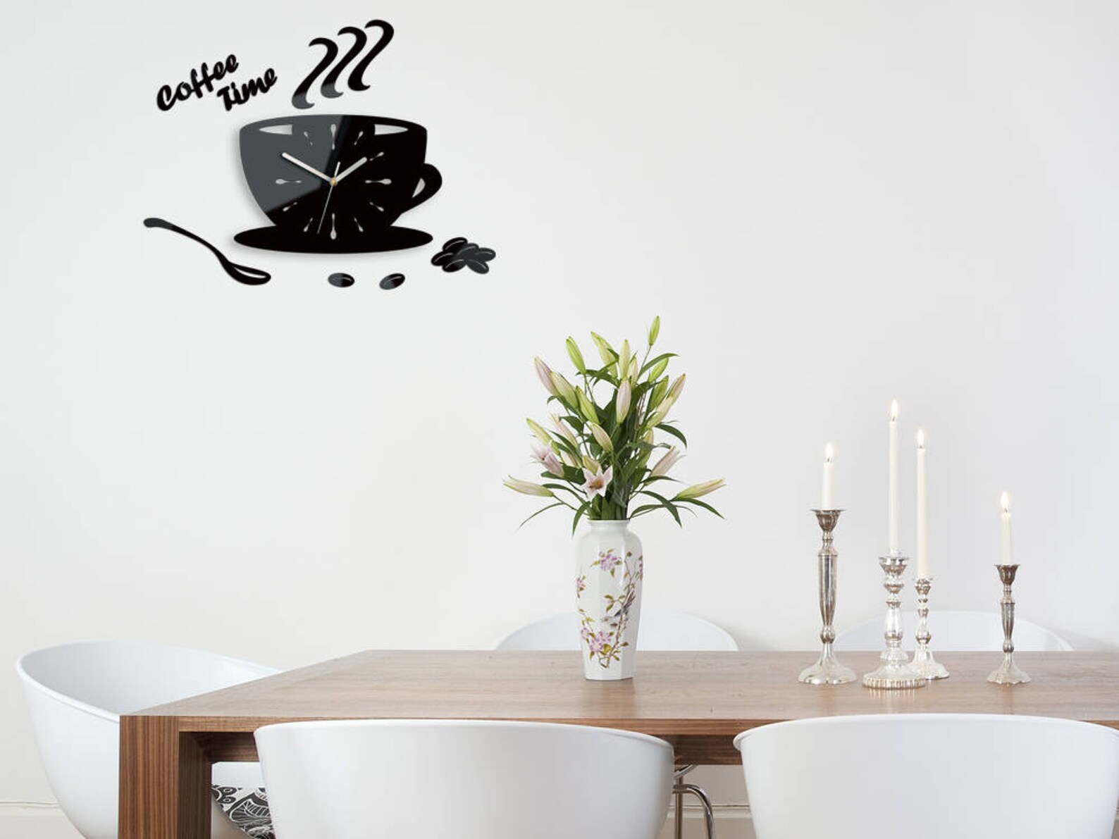 Clock to Kitchen COFFE Wall Clock Coffe Time Modern Clock Gift Wall ...