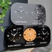 LARGE World Timezone Wall Clock, Personalized Clock , Time Zone Wall ...