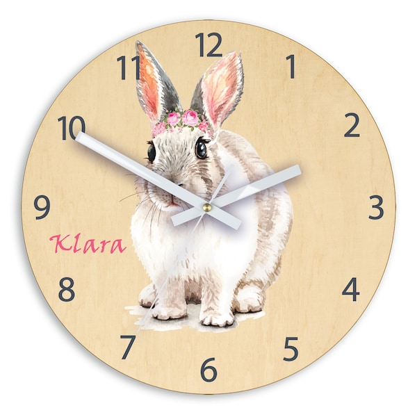 Bunny Rabbit Clock - Etsy